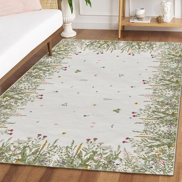 Accents | New Antique Herbs And Wild Flowers Area Rug 5x7 Feet | Poshmark